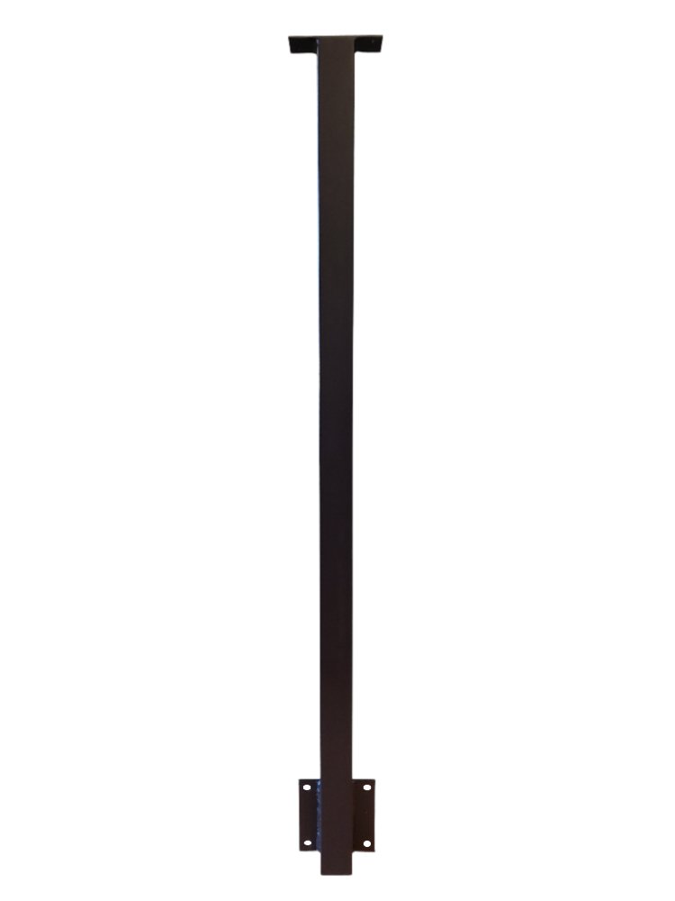 Aluminum post for cable railing – Pre-drilled – Side Mounted – Matte B ...