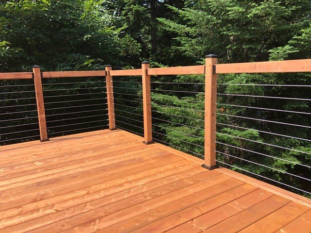 Classic Cable Railing System - I - Timber Post – Gauthier De LaPlante