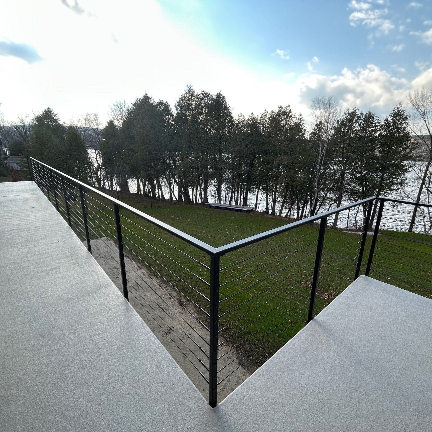 Black Cable Railing Shop Barrette Outdoor Living Elevation Cable Deck
