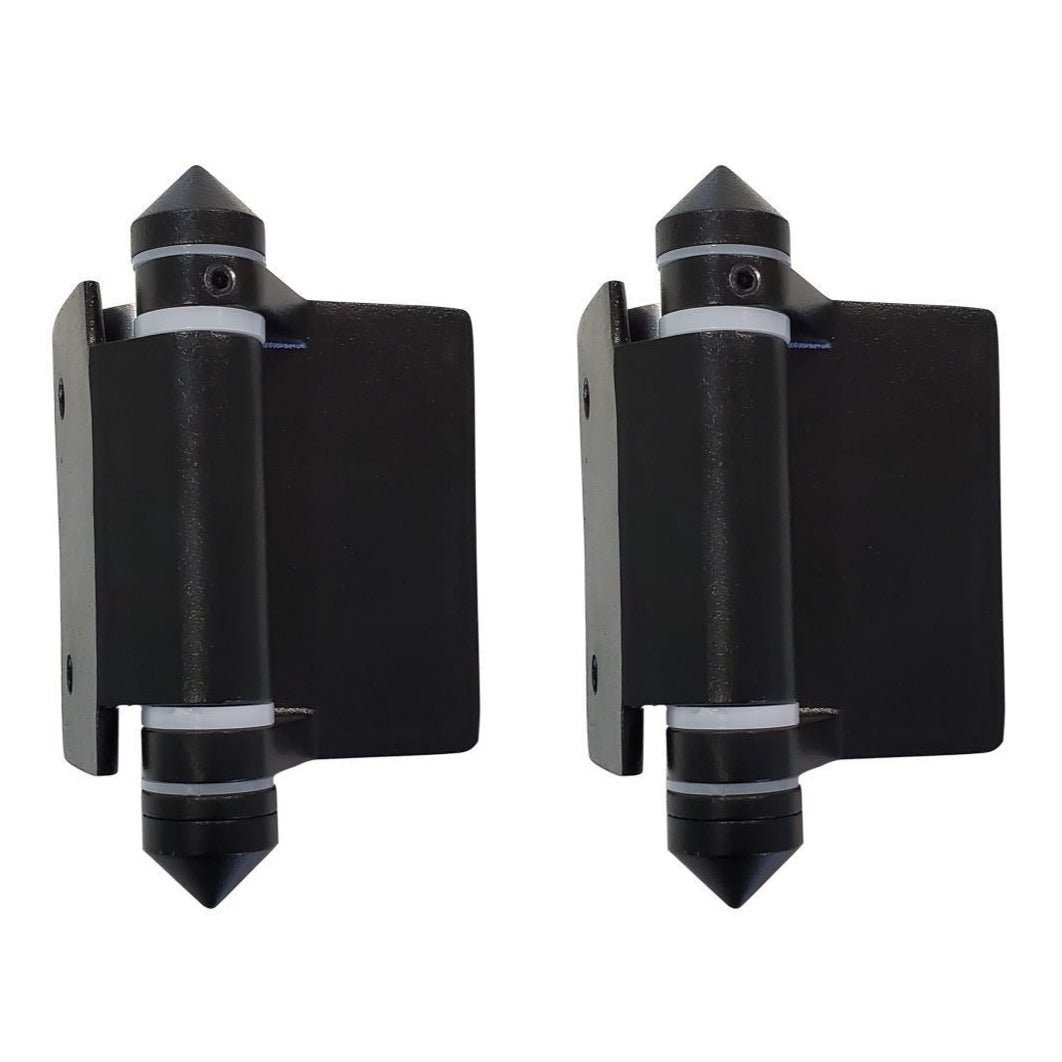 Heavy Duty Stainless Steel Spring Hinges - Glass to wall - Black ...